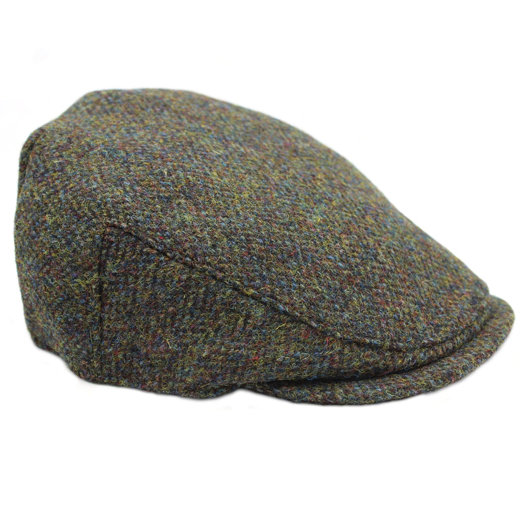 Genuine Harris Tweed Flat Cap Deep Back Satin Lining Classic Style ...
