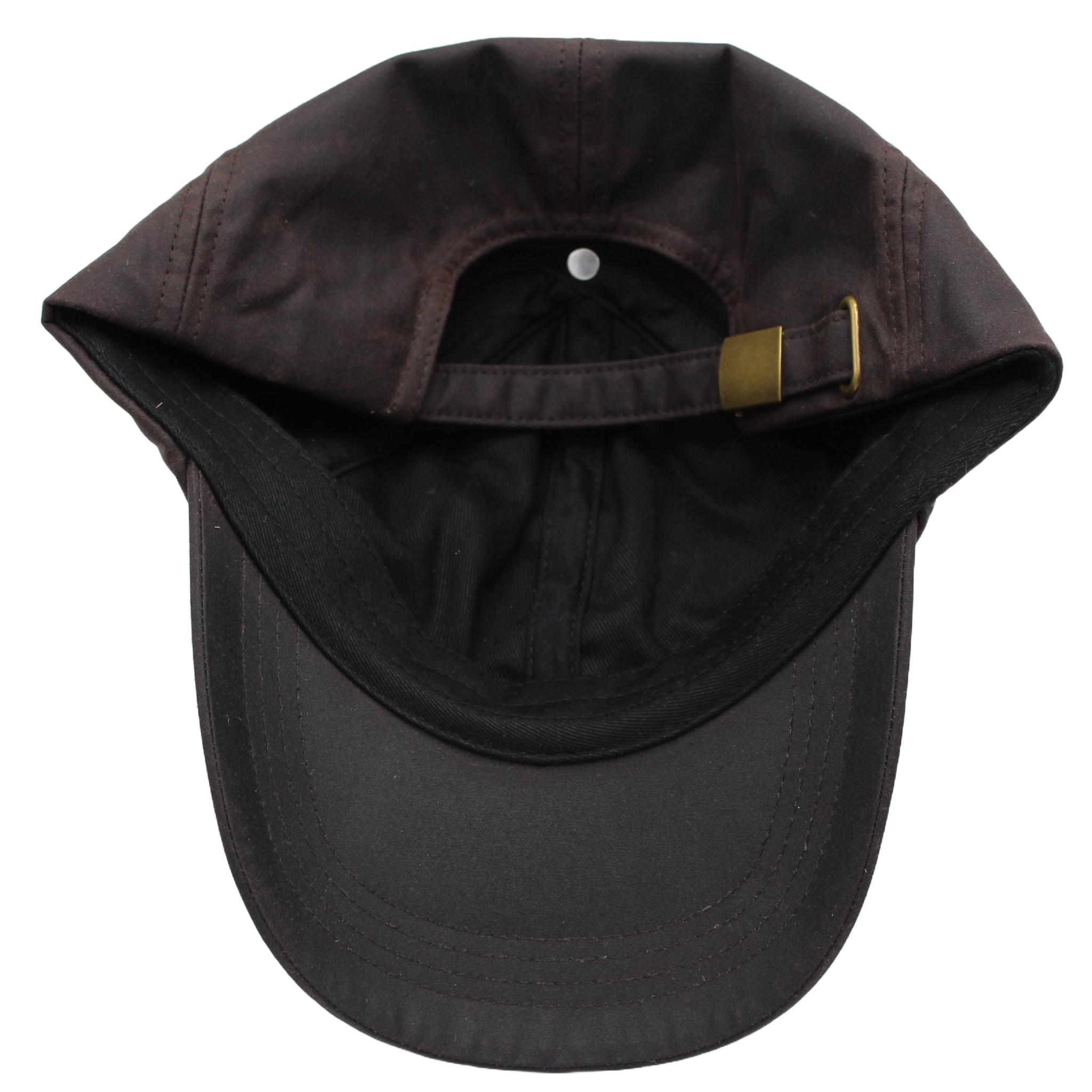 British Waxed Cotton Baseball Cap Adjustable Strap Water Resistant ...