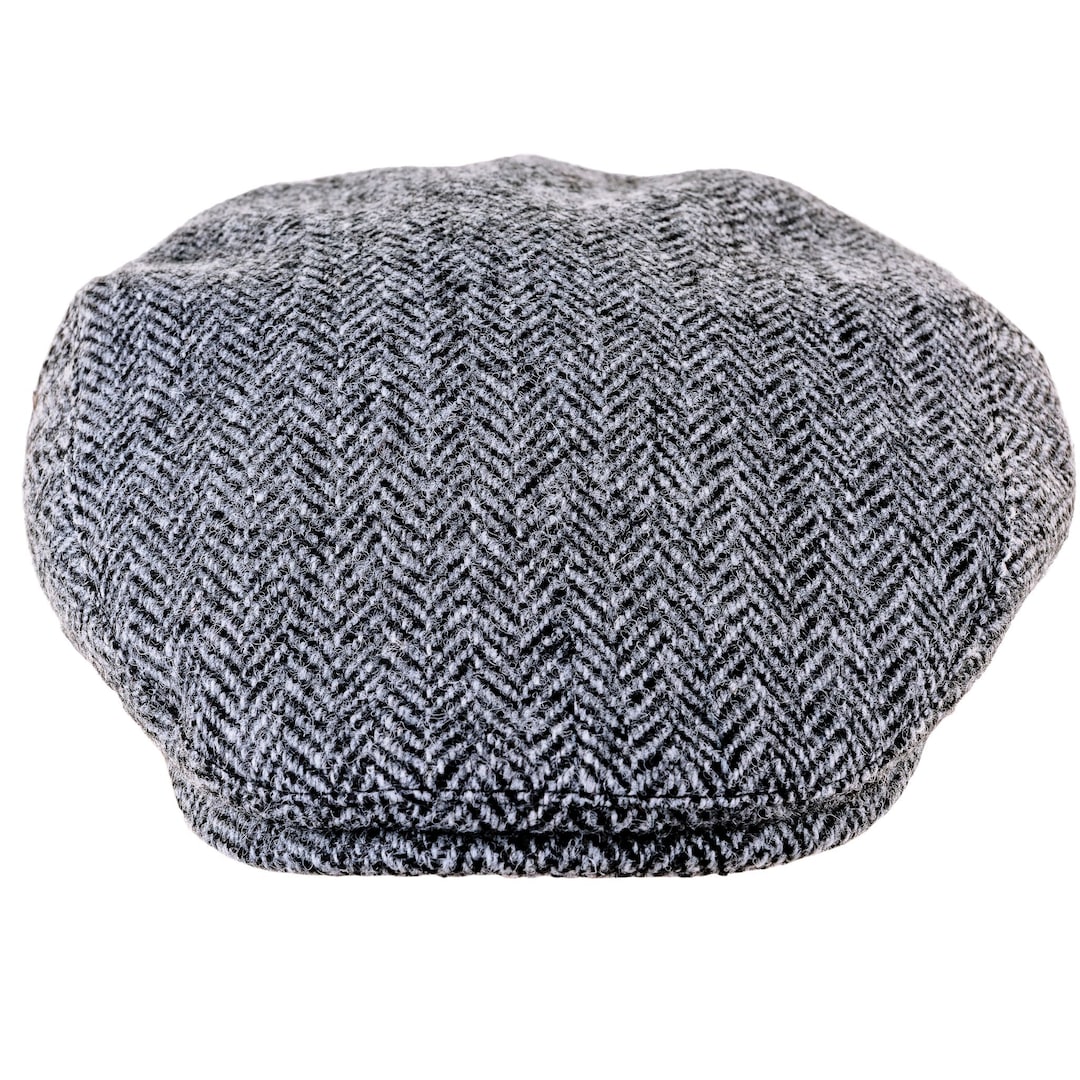 Genuine Harris Tweed Flat Cap Deep Back Satin Lining Classic Style ...