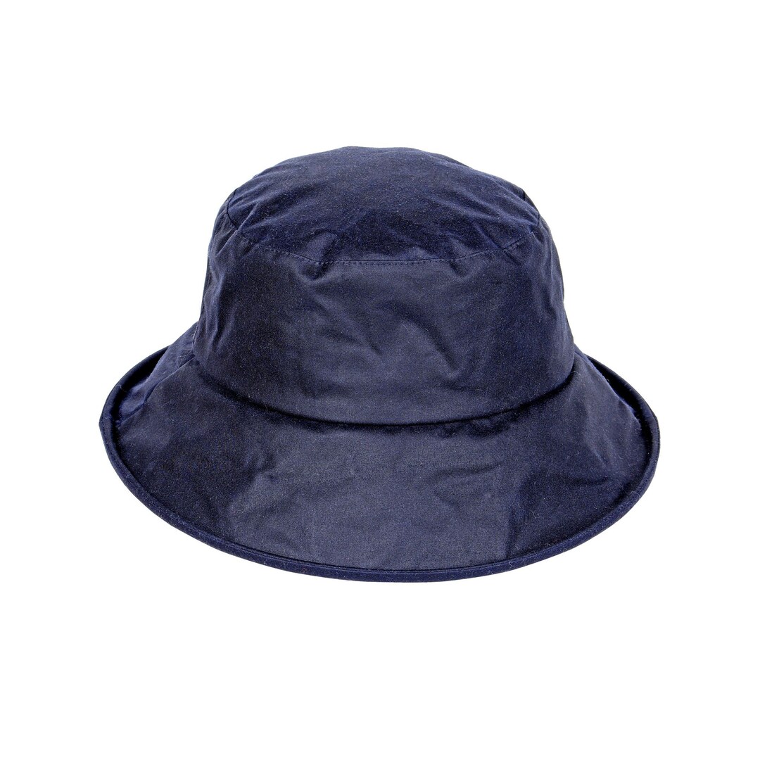 British Waxed Cotton Ladies Bucket Bush Hat Downbrim Style Water ...