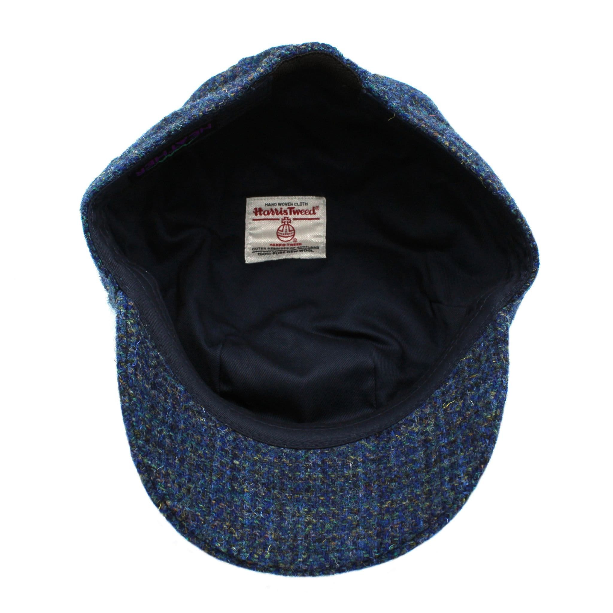 Genuine Harris Tweed Cadet Cap - Elasticated, Fully Lined ZH227 PEACOCK ...