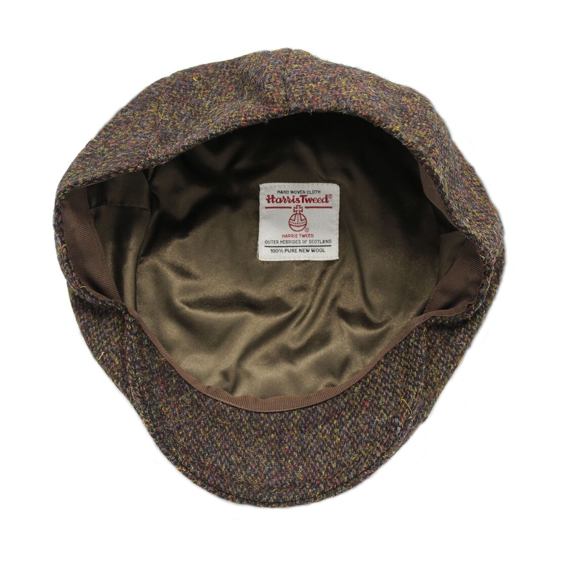 Genuine Harris Tweed Flat Cap Deep Back Satin Lining Classic Style ...