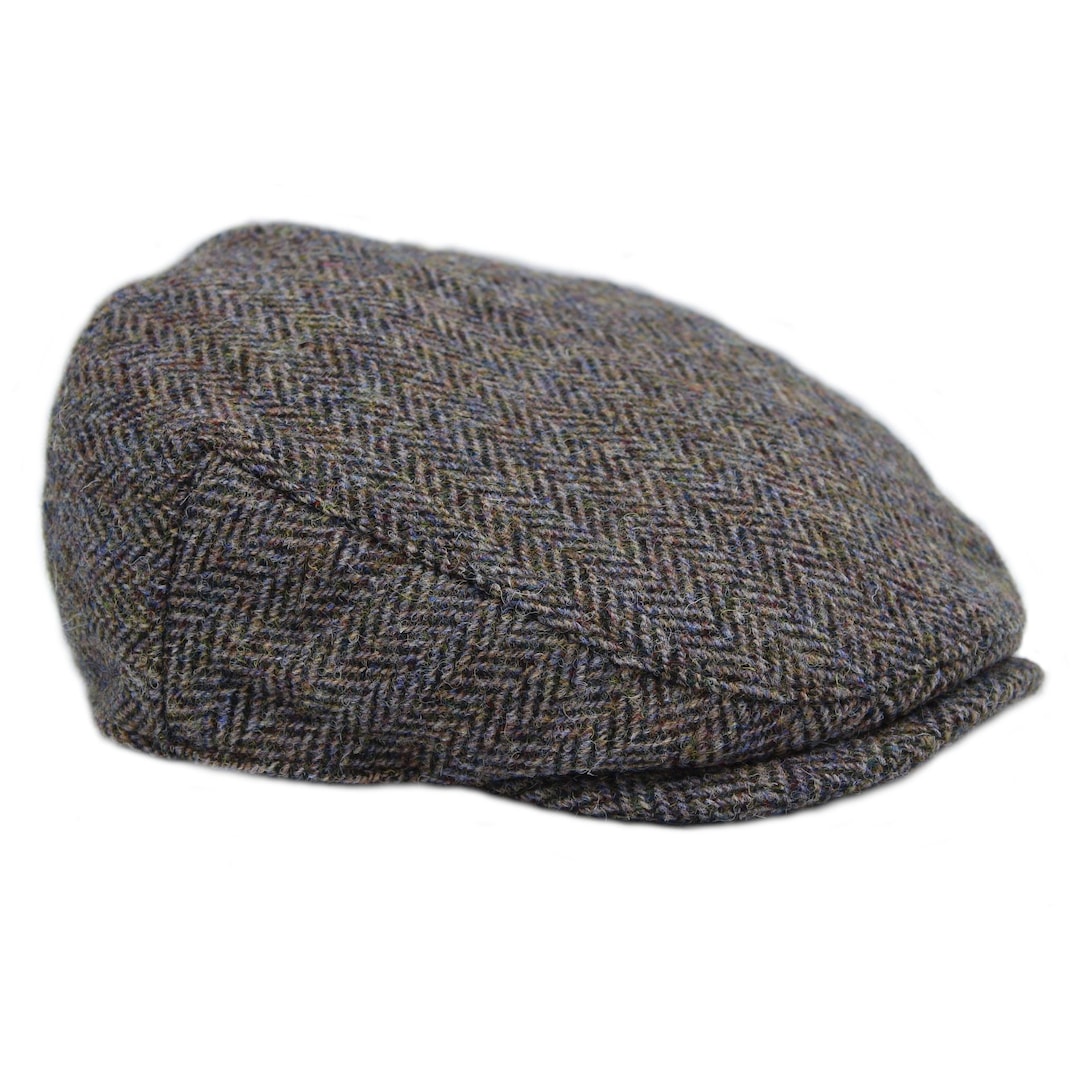 Genuine Harris Tweed Flat Cap Deep Back Satin Lining Classic Style ...