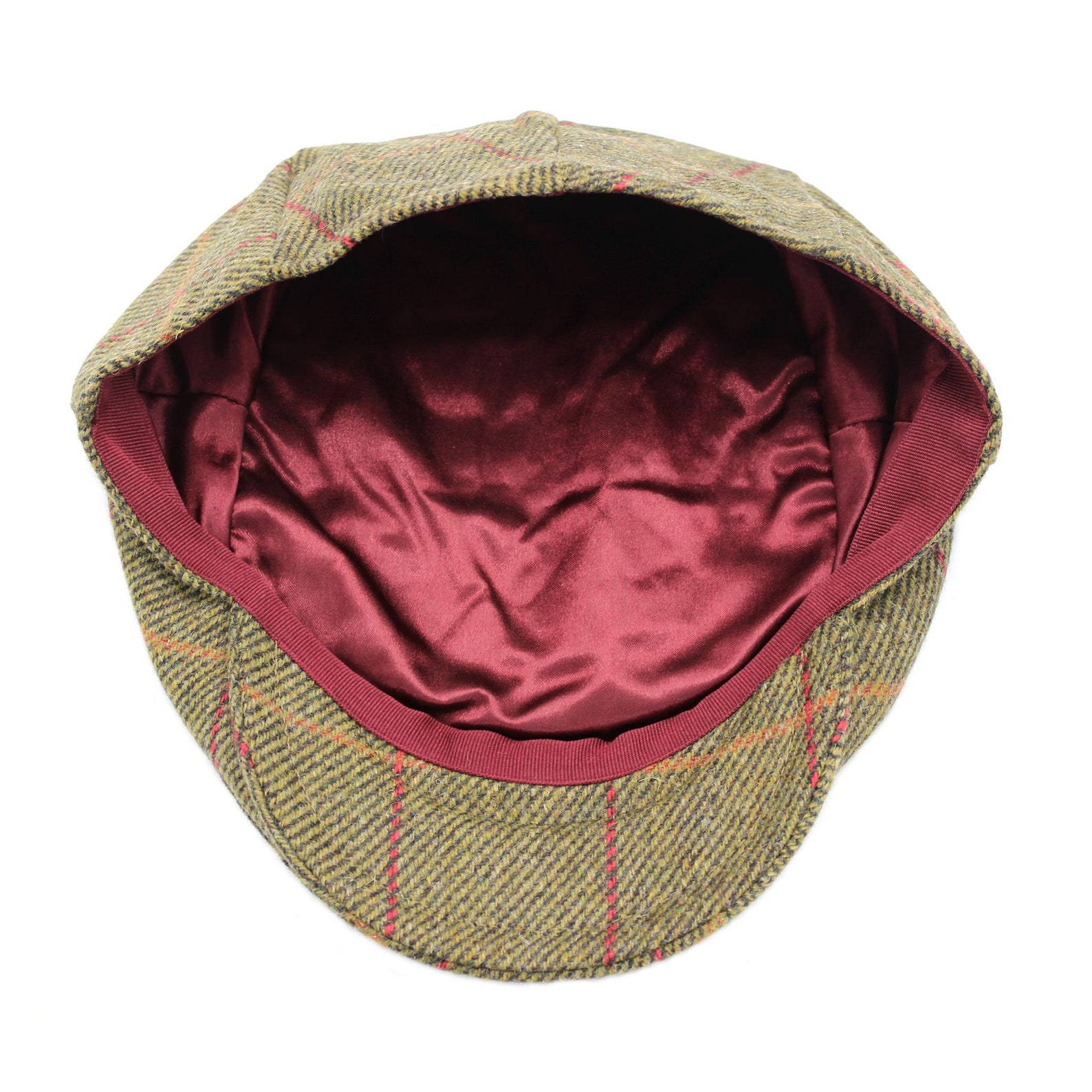 British Wool Tweed Flat Cap Waterproof Teflon Coated Deep Back - Etsy