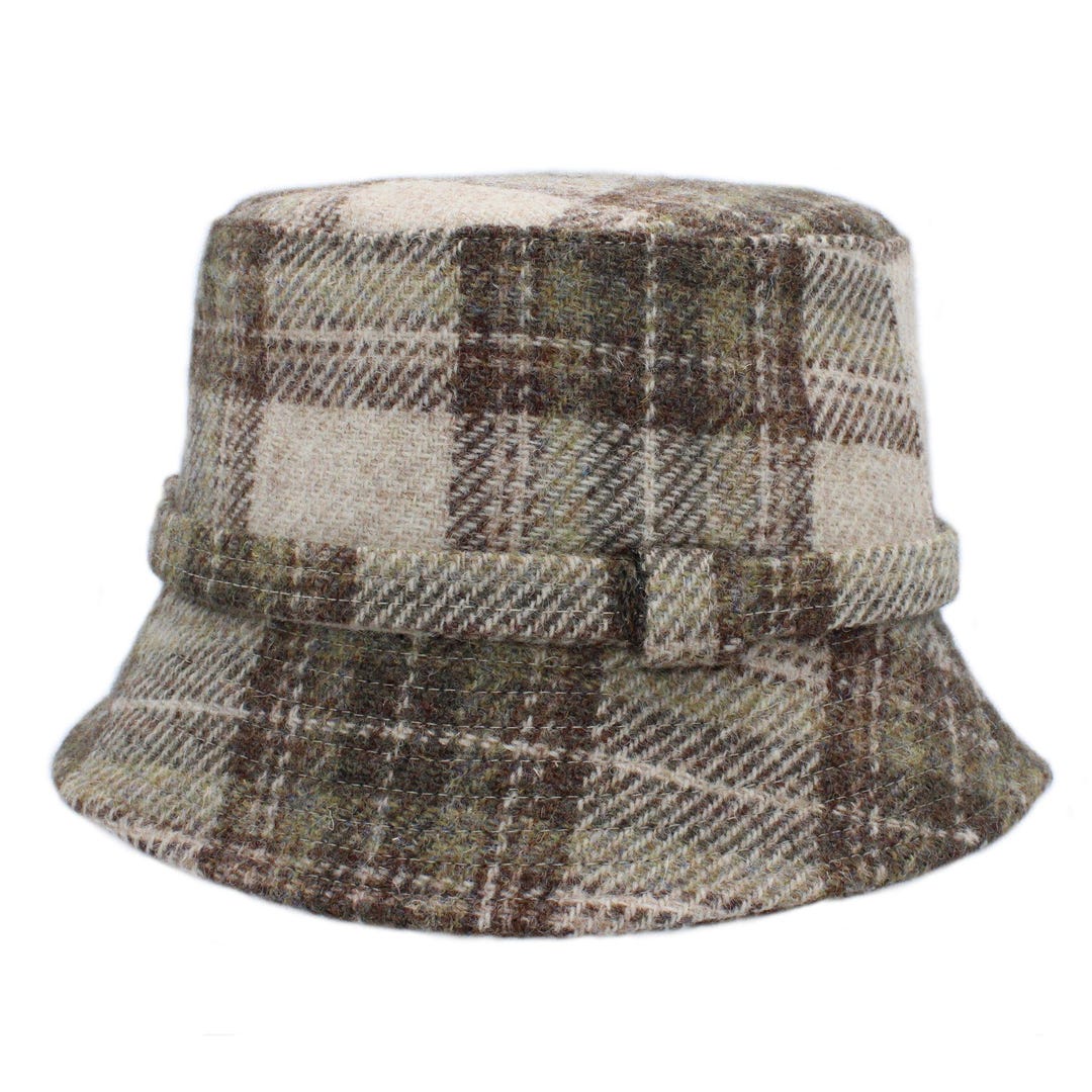 Ashkirk Harris Tweed Ladies Bucket Hat ZH283 OATMEAL CHECK - Etsy