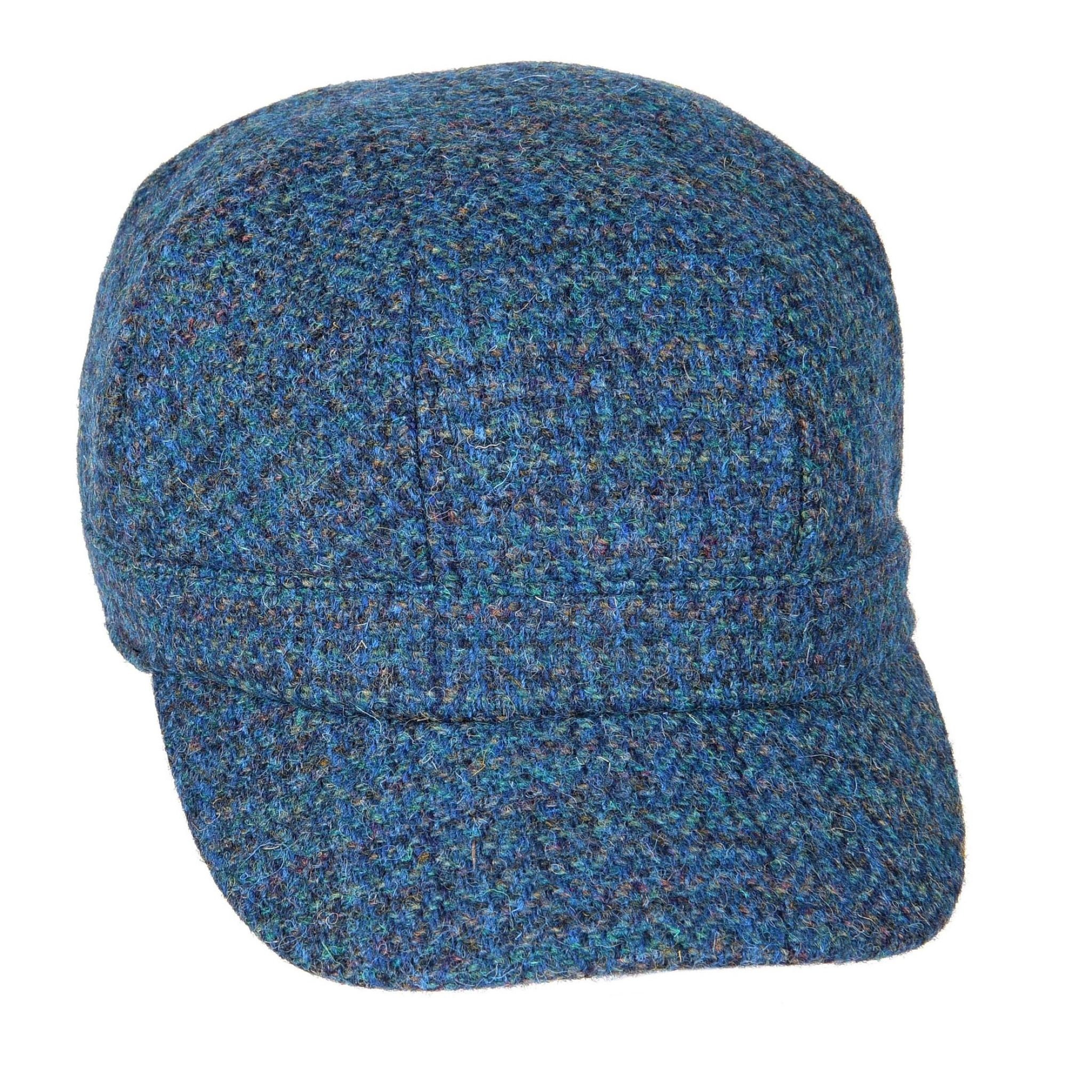 Genuine Harris Tweed Cadet Cap - Elasticated, Fully Lined ZH227 PEACOCK ...