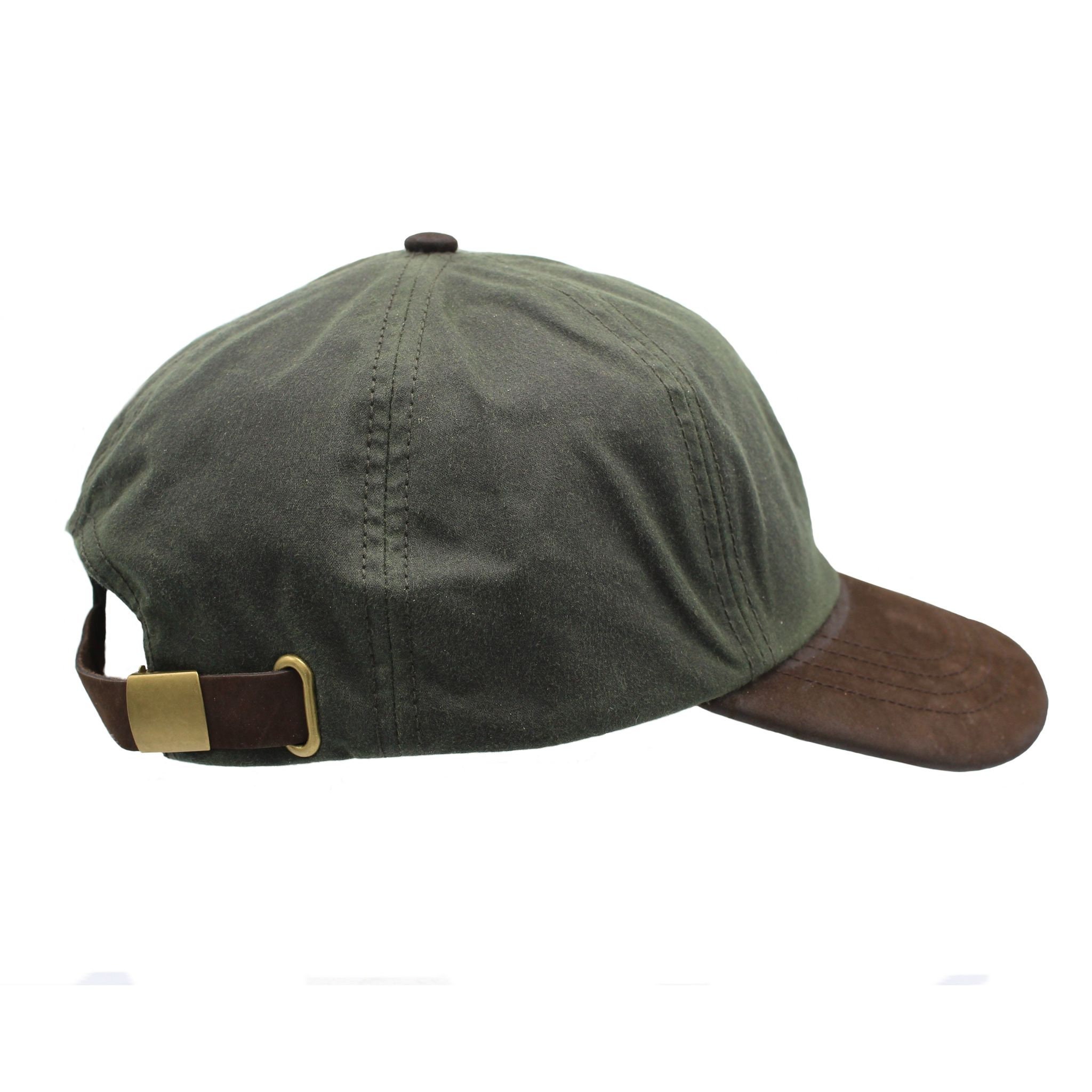 British Waxed Cotton Baseball Cap Genuine Leather Peak - Etsy