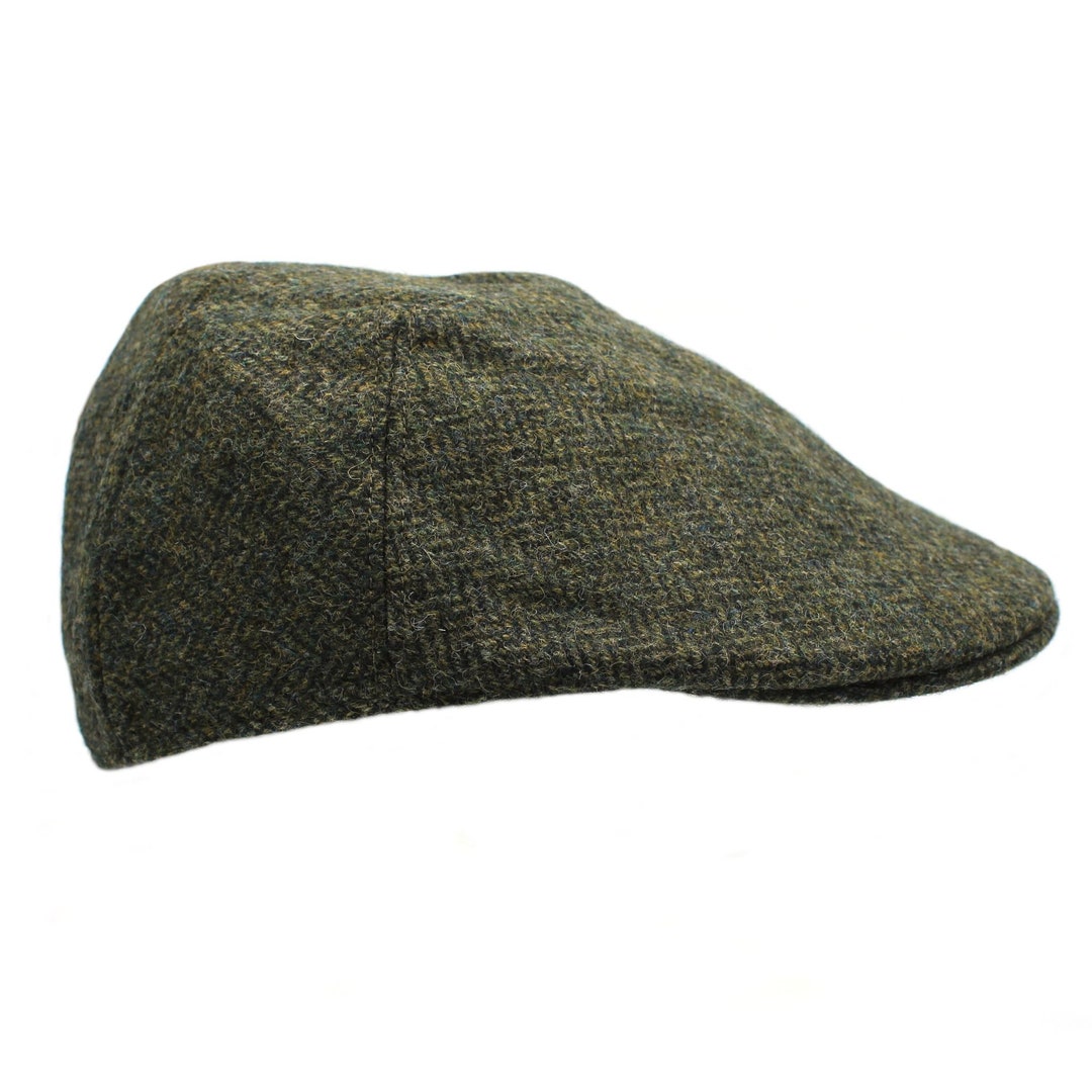 British Wool Tweed Duckbill Cap Duckbill Shape Satin Lining Lightweight ...