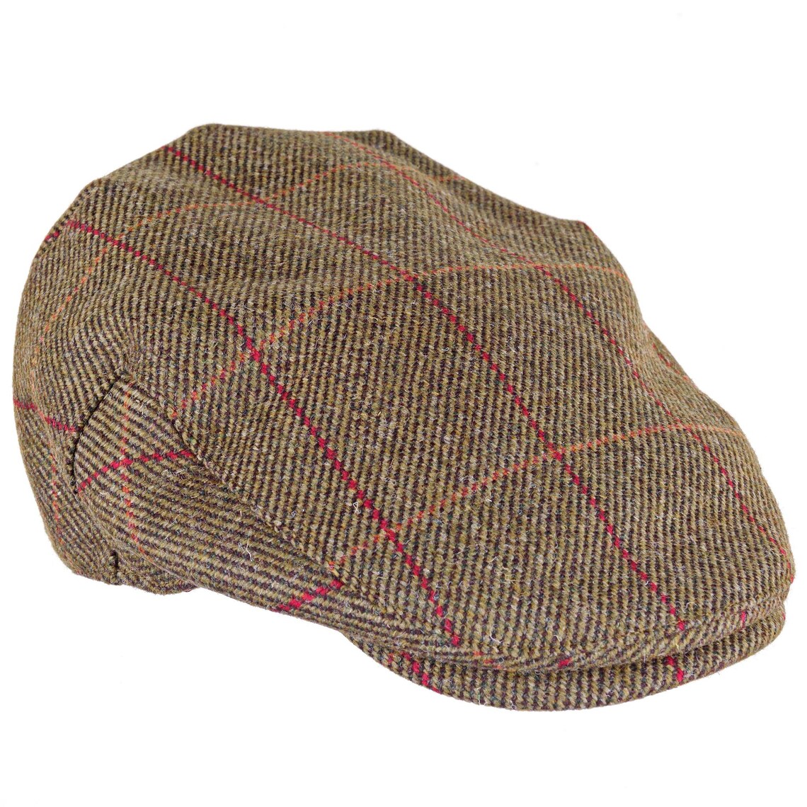 British Wool Tweed Flat Cap Waterproof Teflon Coated Deep Back - Etsy