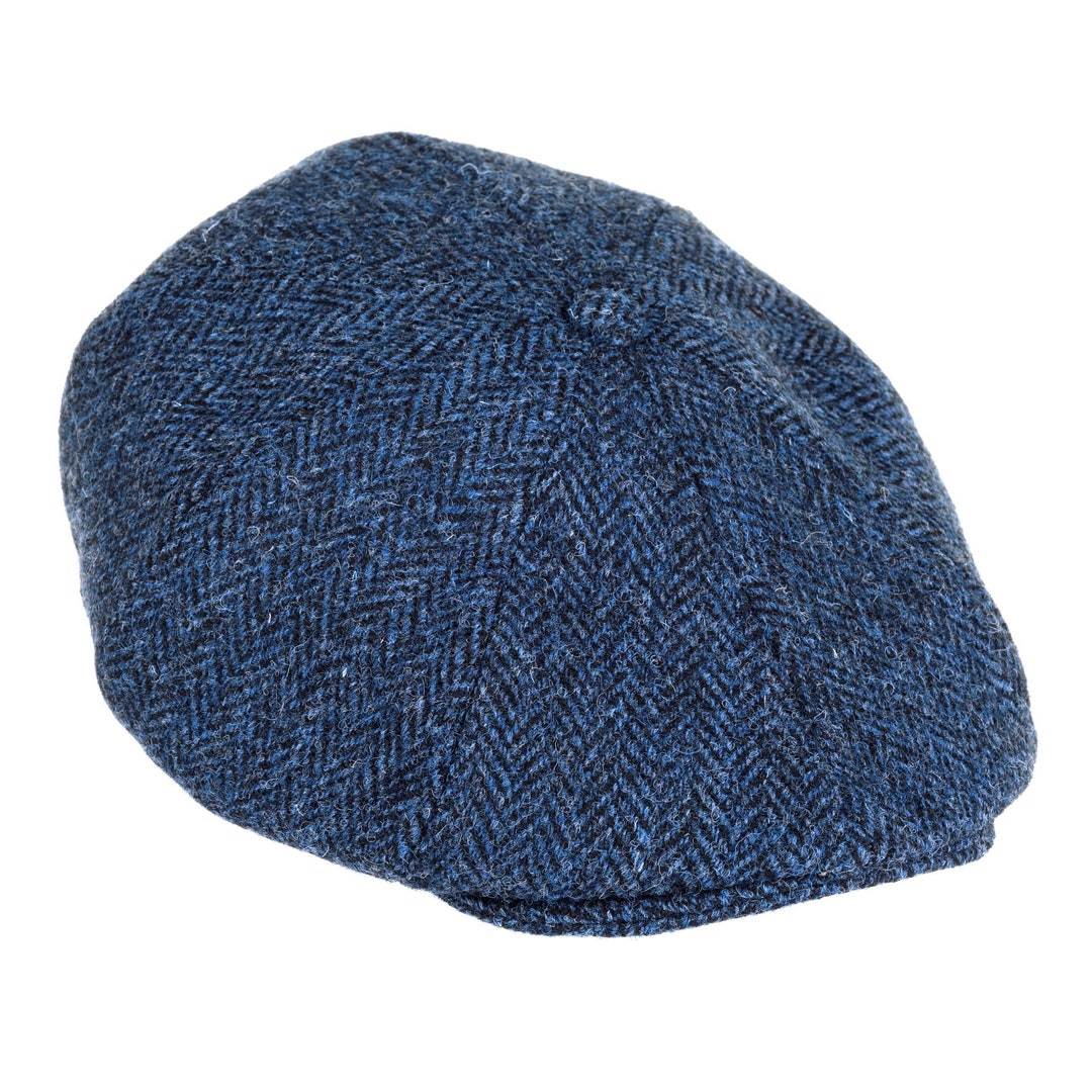 Genuine Harris Tweed Cap Compact 8 Piece Shape Satin Lining Classic ...