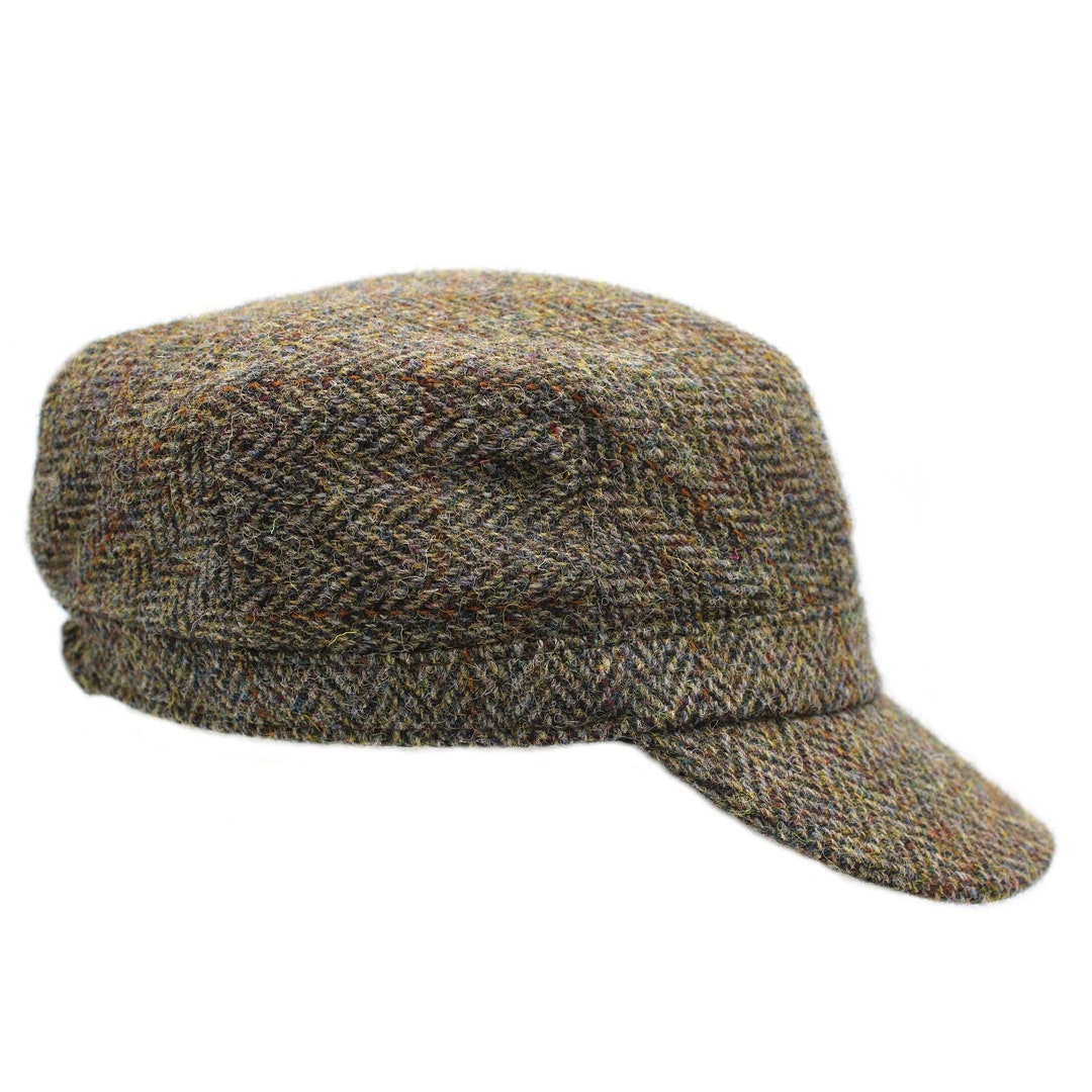 Genuine Harris Tweed Cadet Army Cap Elasticated Back to Fit Most Fully ...