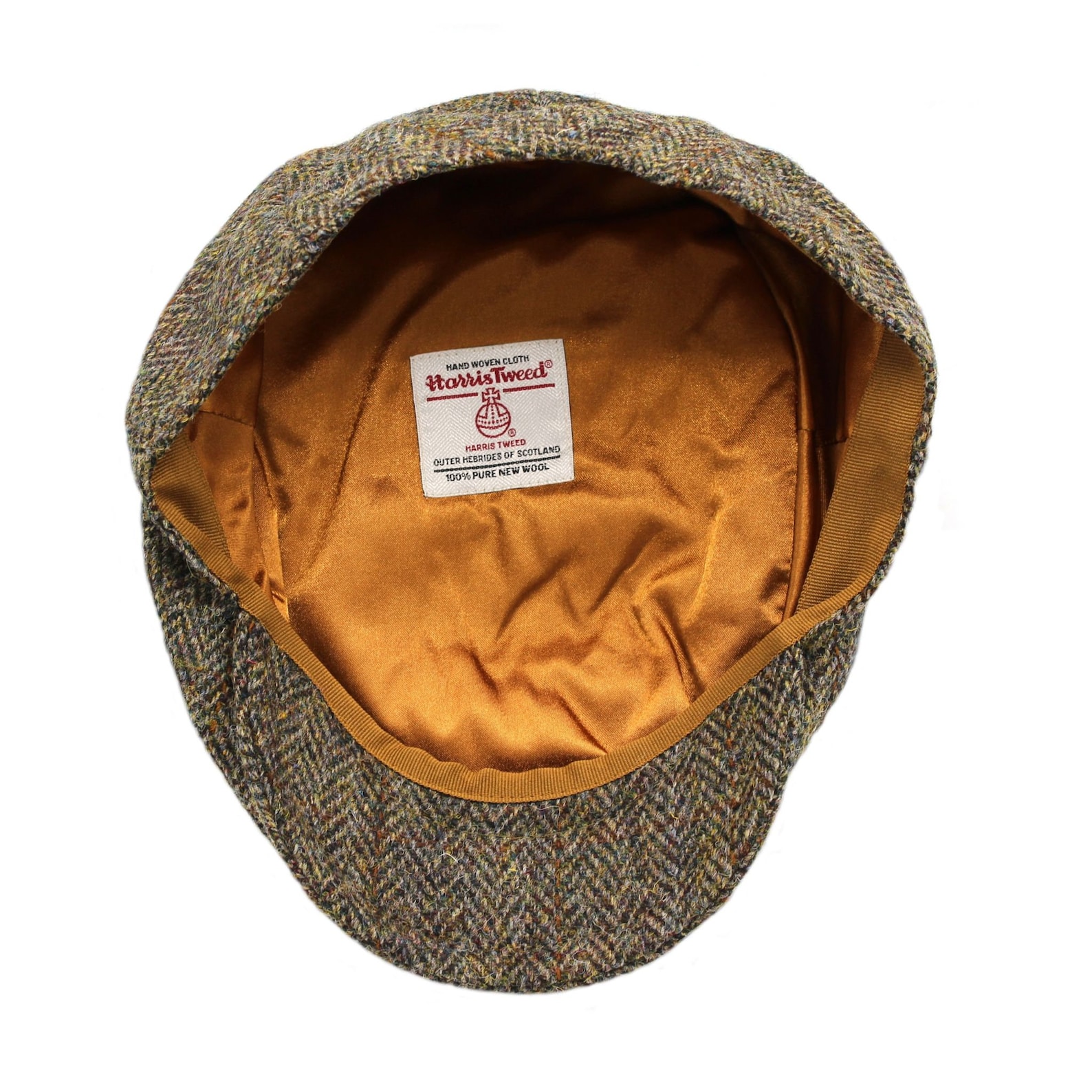 Genuine Harris Tweed Flat Cap Deep Back Satin Lining Classic Style ...