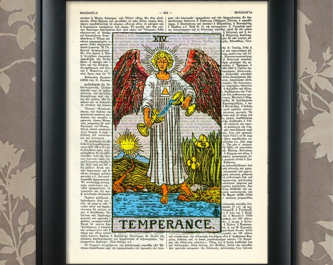 Temperance Tarot Card Print Tarot Card Poster Tarot Print | Etsy