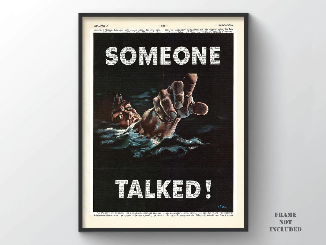 War Someone Talked History WWII Poster, USA World War 2 Print Wall ...