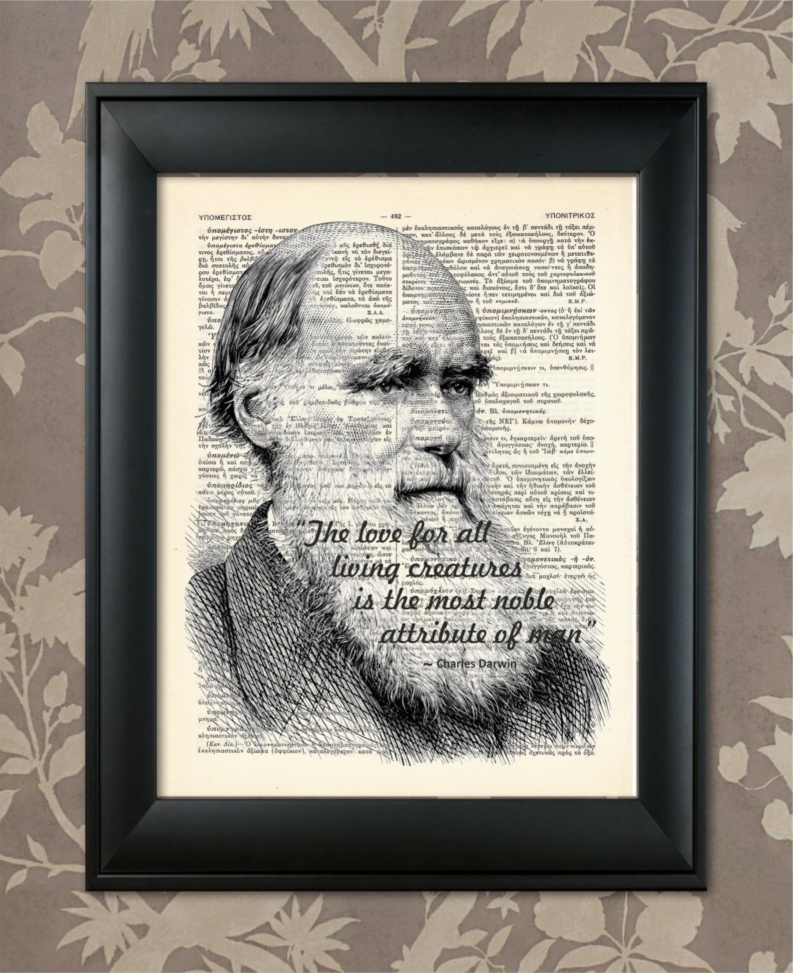 Charles Darwin Quote Charles Darwin print Darwin Poster | Etsy