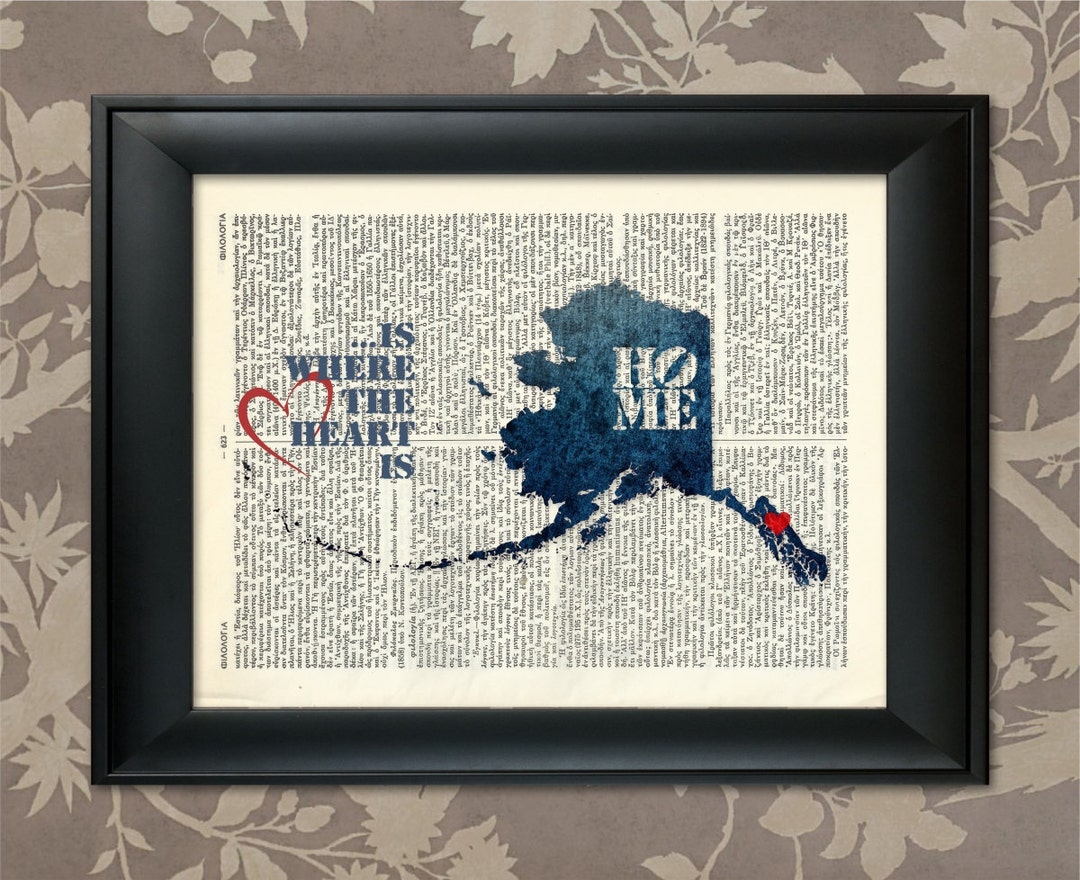 Alaska Art Print, Alaska Print, Alaska Map Art, Alaska Wall Art, Alaska ...