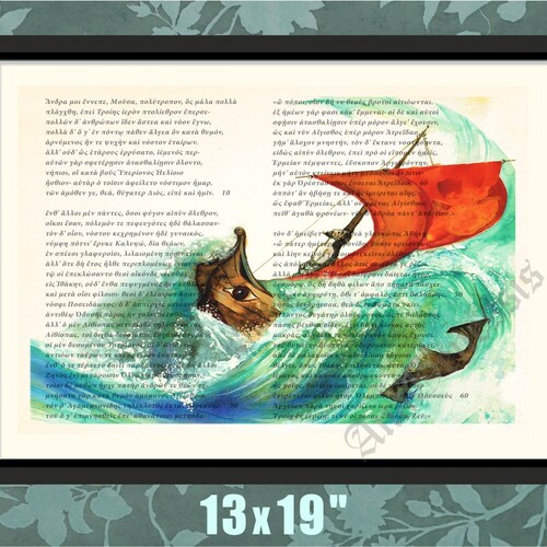 The Odyssey Original Homeric Text Odyssey Print Odyssey - Etsy