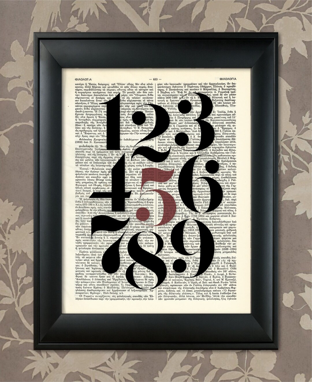 Lucky Number Numbers Typography Lucky Number Art Lucky - Etsy