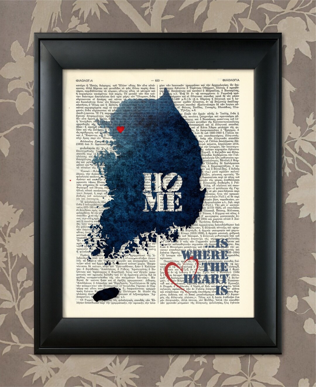 South Korea Artprint, South Korea Print, South Korea Map Art, South ...