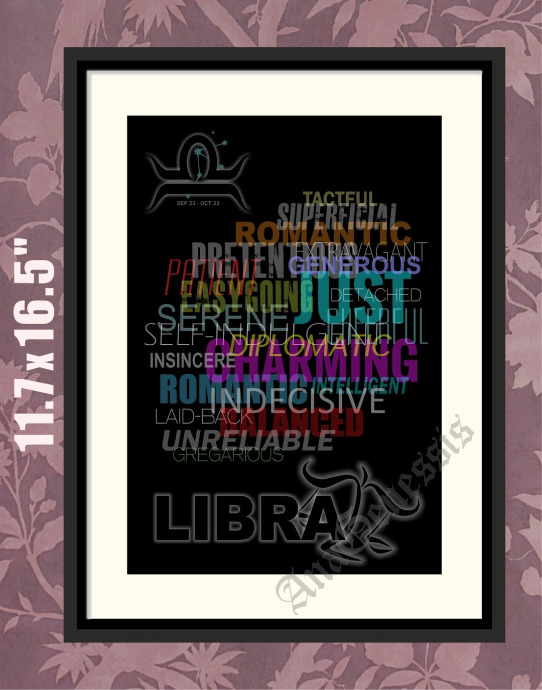 Libra Personality, Libra Zodiac Print, Libra Poster, Libra Art, Libra ...