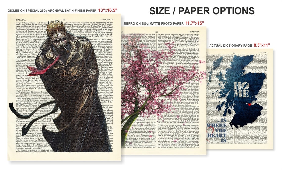Zebra Pink Ribbon / Upcycled Dictionary Antique Art Print / 8.5"x11 ...