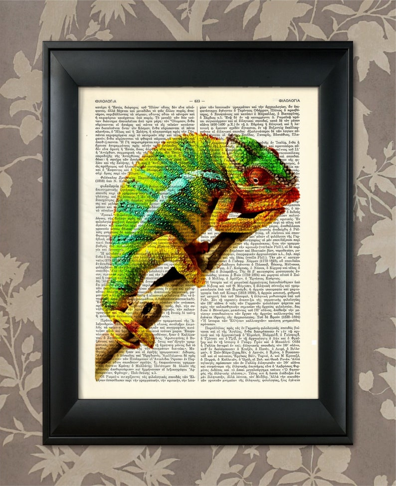 Chameleon Print Chameleon Art Chameleon Poster Chameleon - Etsy
