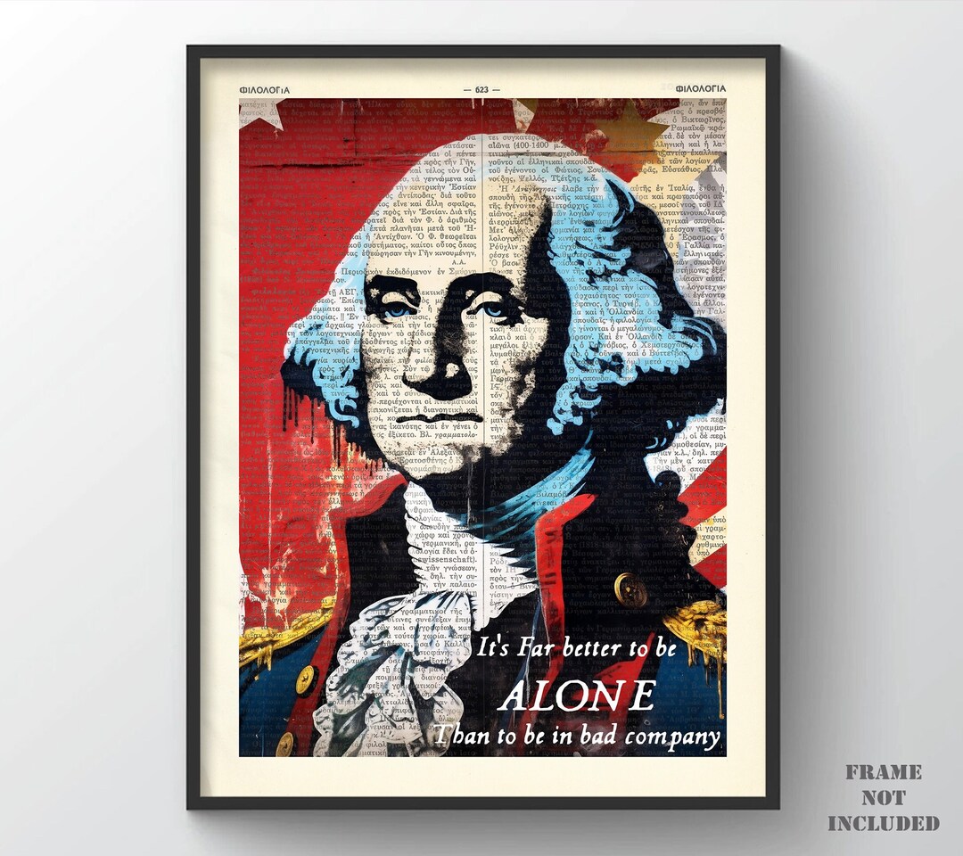 George Washington Quote Print USA Patriot Saying Philosophy Poster US ...