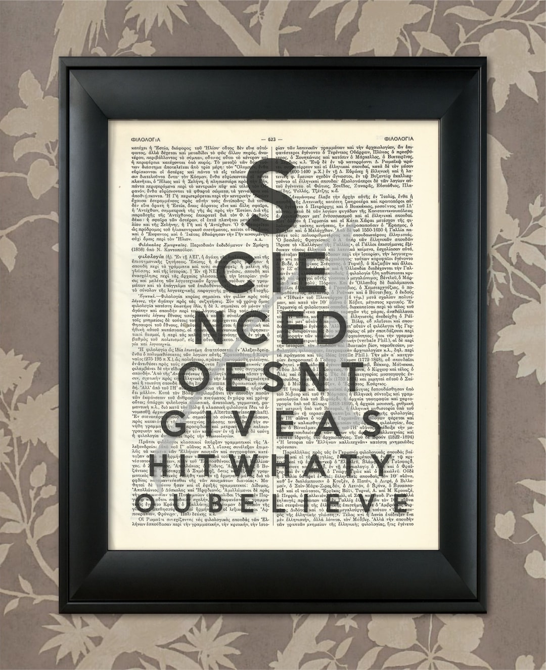 Science Vs Religion, Science Eye Chart, Science Print, Science Poster ...