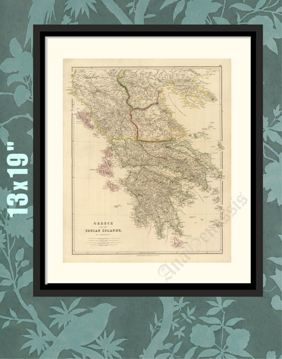 Greece 1832, Free After 1821 War of Independence, Greek History Print ...