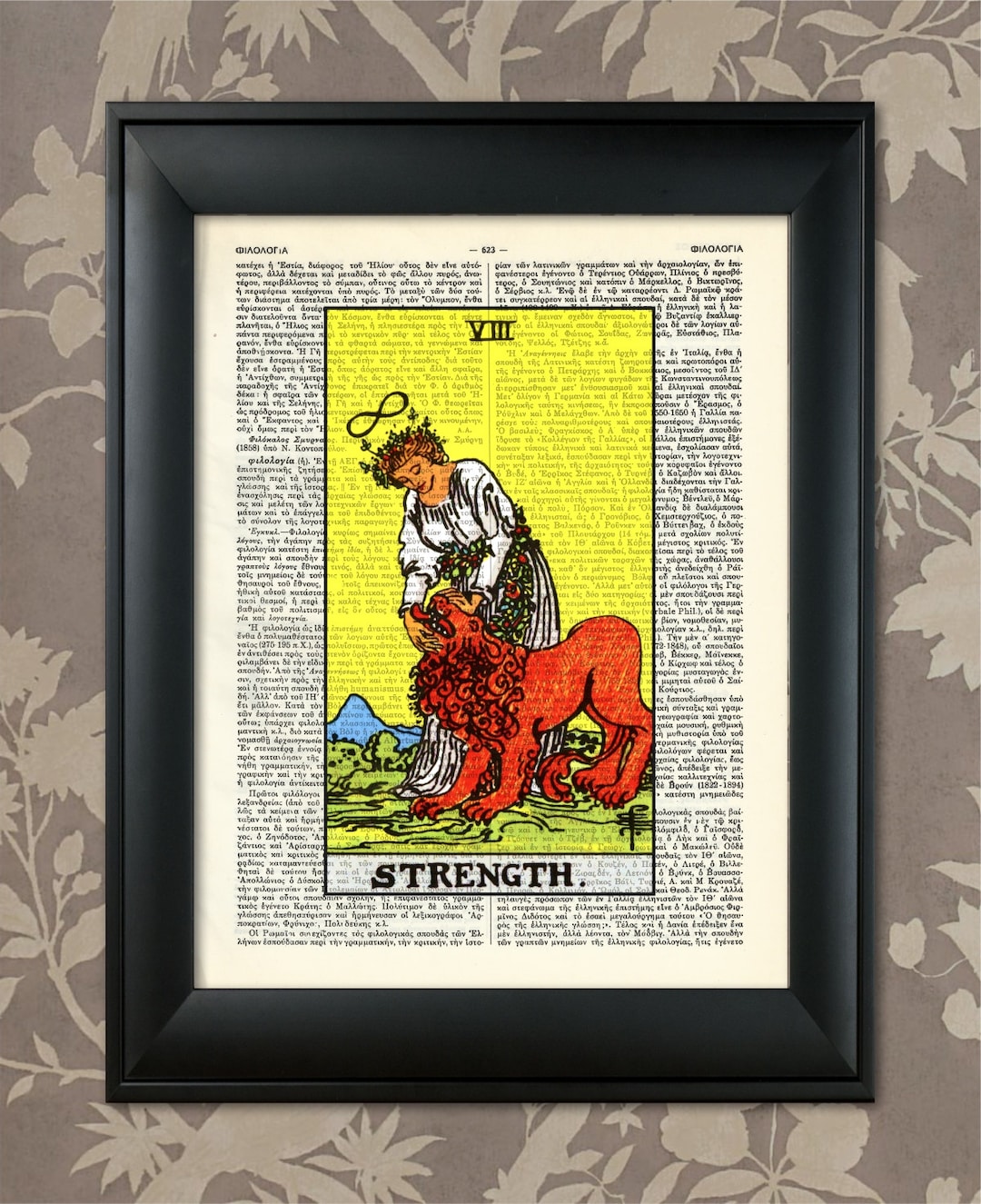 Strength, Tarot Card Print, Tarot Card Poster, Tarot Print, Tarot Art ...