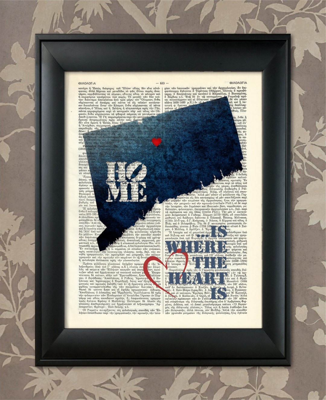 Connecticut Map, Connecticut Print, Connecticut Art, Connecticut Poster ...