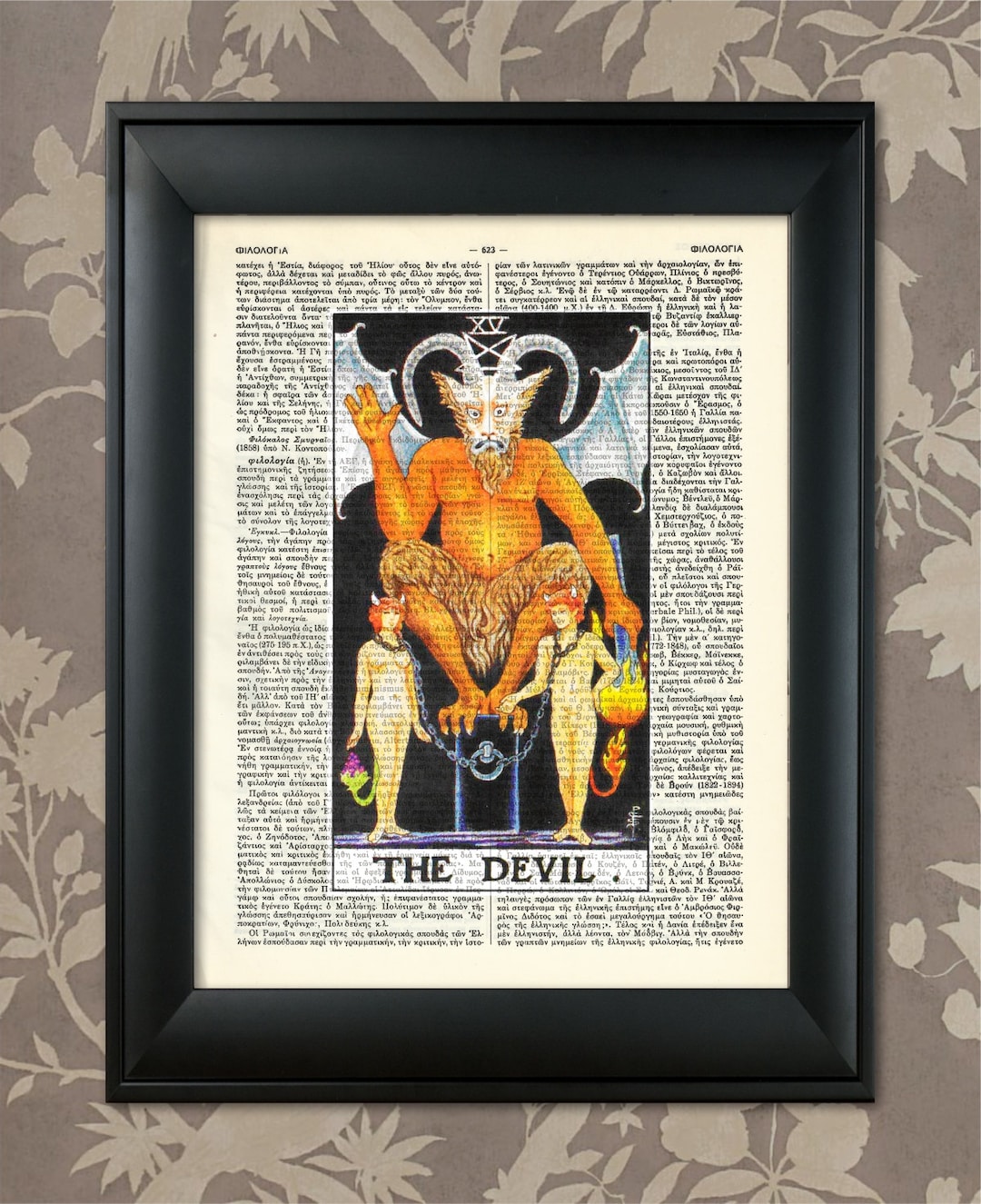The Devil, Tarot Card Print, Tarot Card Poster, Tarot Print, Tarot Art ...