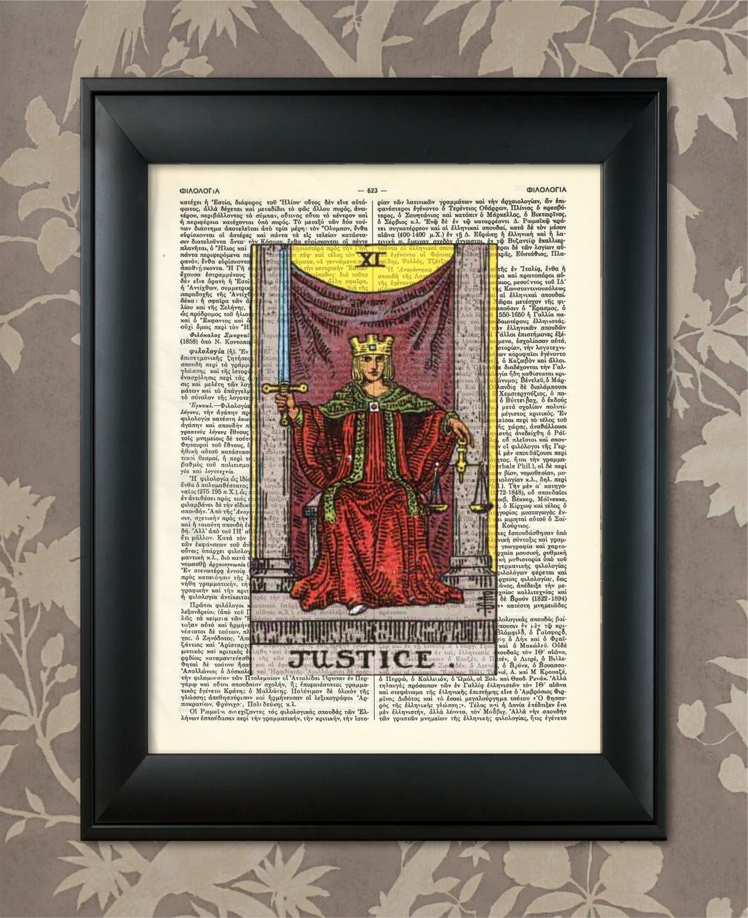 Justice, Tarot Card Print, Tarot Card Poster, Tarot Print, Tarot Art ...