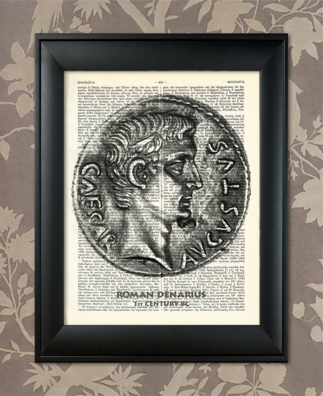 Roman Denarius, 1st Century BC, Ancient Coins Art, Coin Art, Coin Print ...