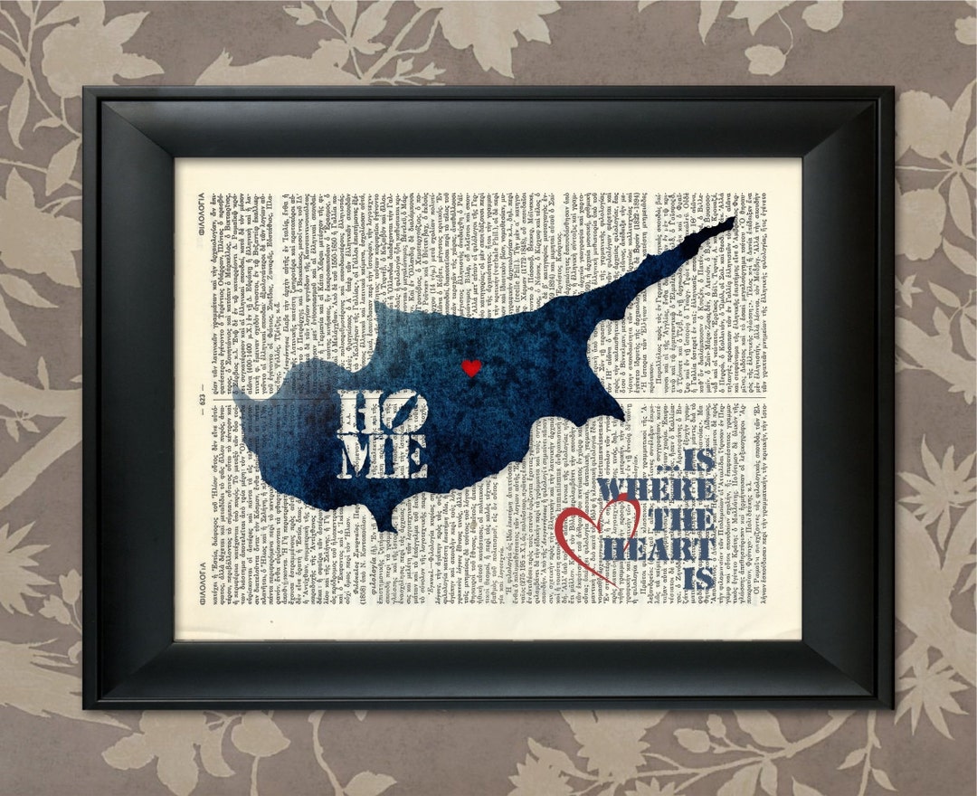 Cyprus Art Print, Cyprus Print, Cyprus Map Art, Cyprus Wall Art, Cyprus ...
