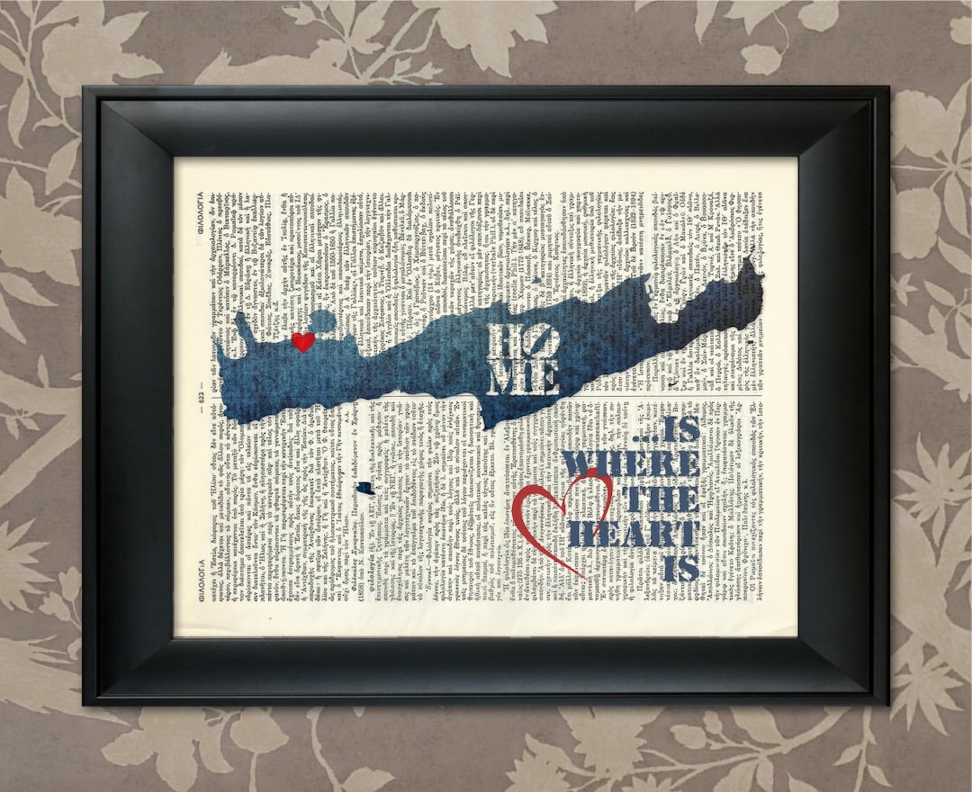Crete Art Print, Crete Print, Crete Map Art, Crete Wall Art, Crete ...