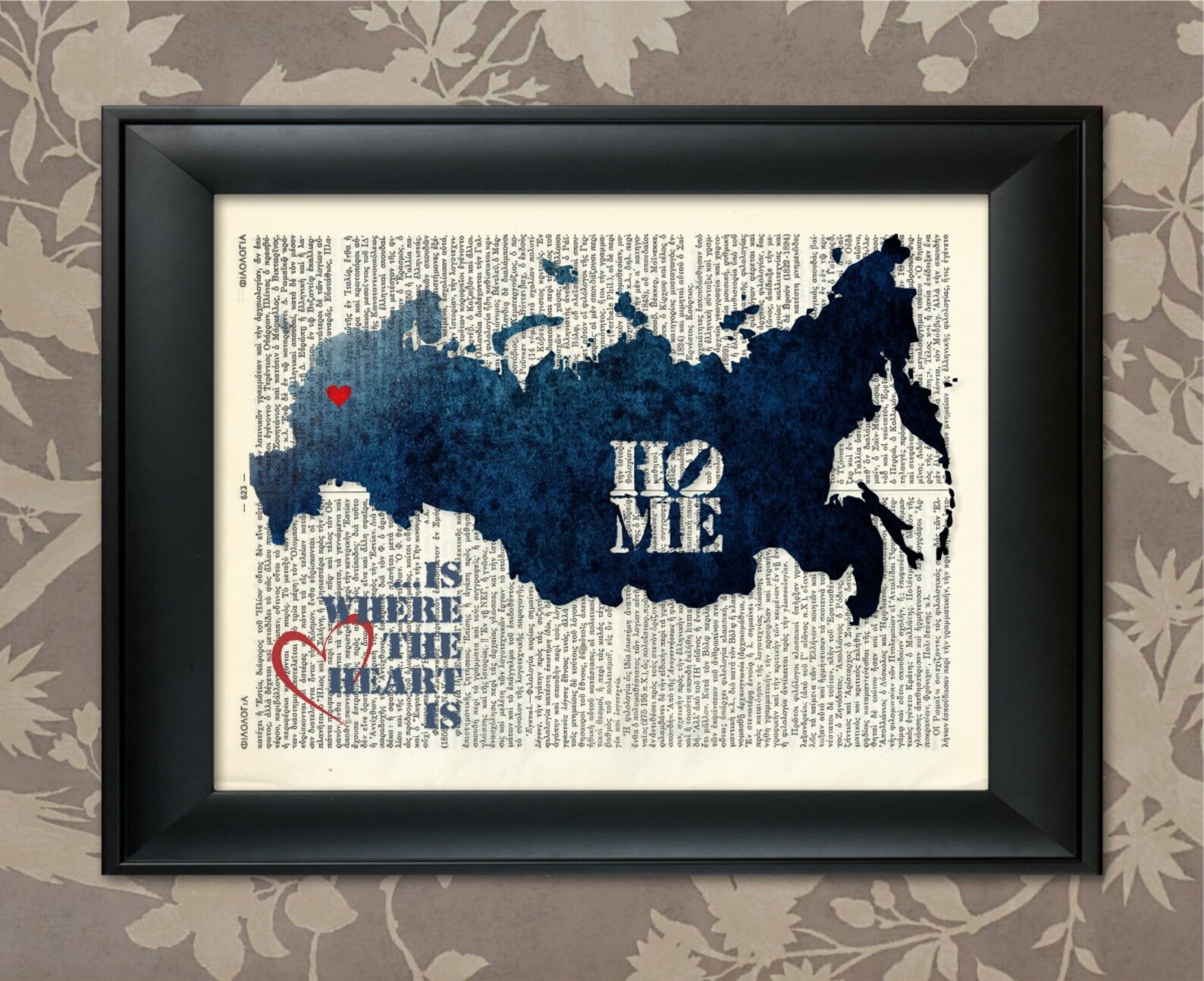 Russia Art Print Russia Print Russia Map Art Russia Wall | Etsy