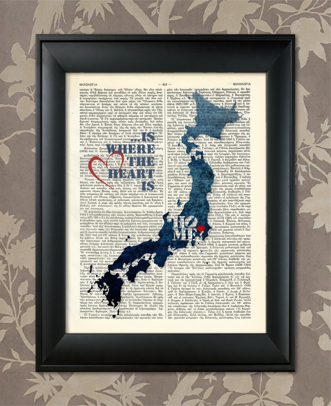 Japan Art Print Japan Print Japan Map Art Japan Wall Art - Etsy