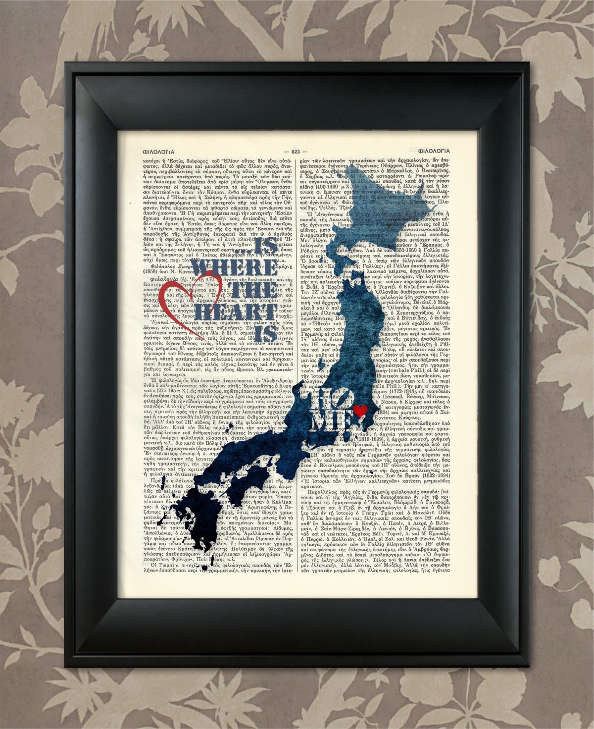 Japan Art Print Japan Print Japan Map Art Japan Wall Art | Etsy