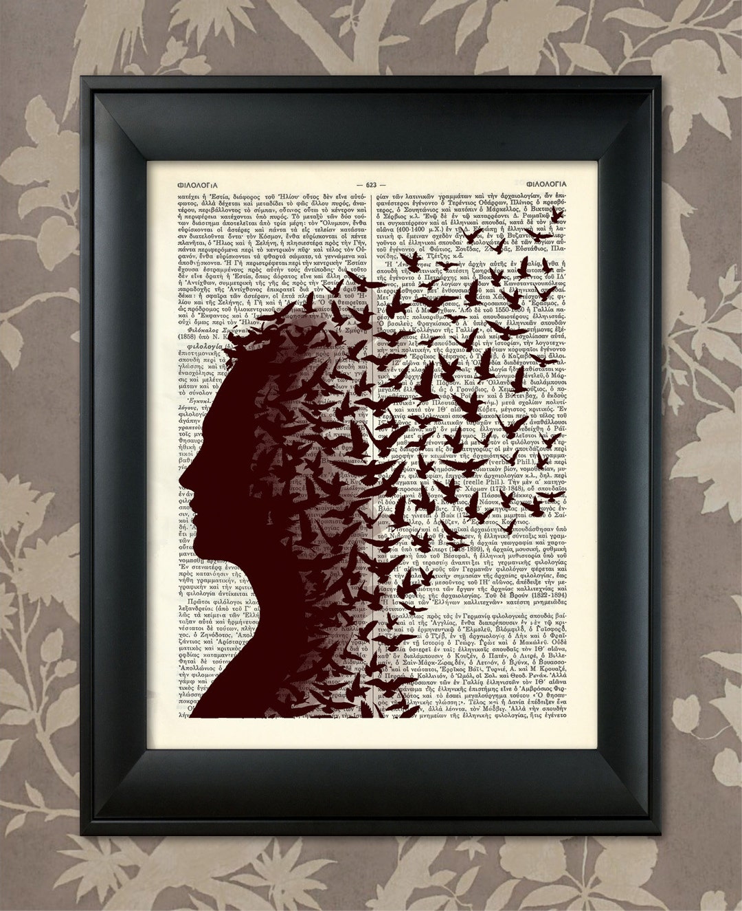 Flying Birds Free Spirit / Antique Dictionary Art Print / Flying Birds ...