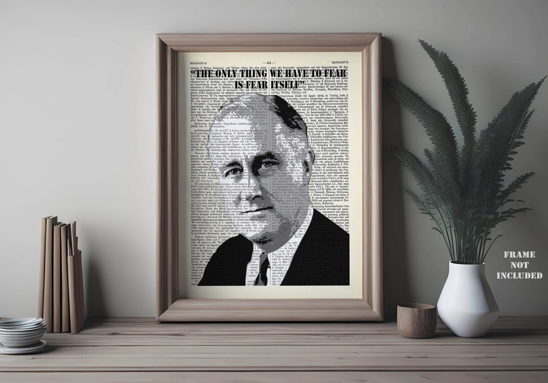 Franklin D. Roosevelt Quote FDR Print American President Poster 32nd ...