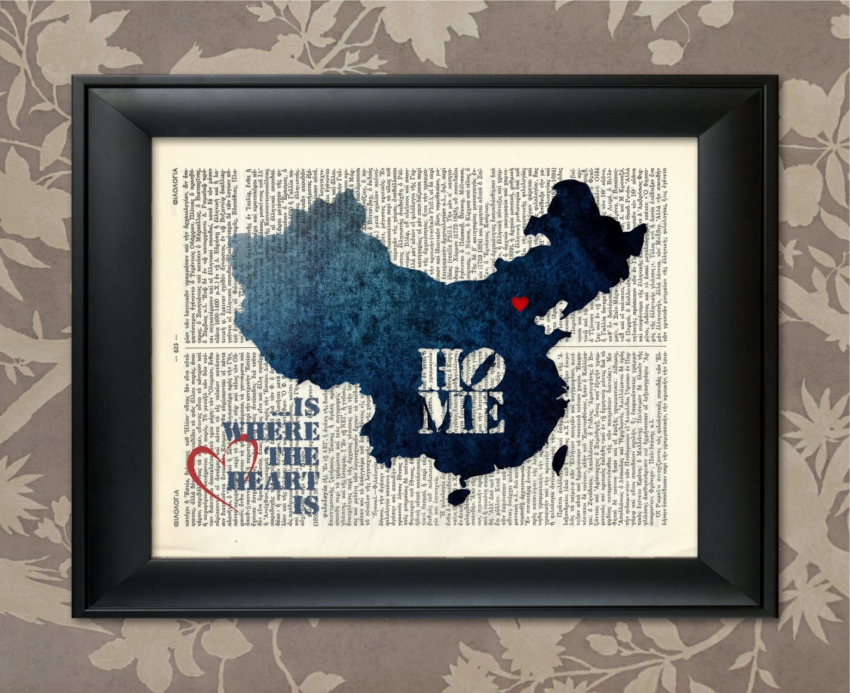 China Art Print China Print China Map Art China Wall Art | Etsy