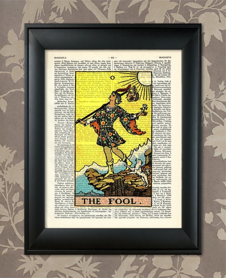 The Fool Tarot Card Print Tarot Card Poster Tarot Print | Etsy
