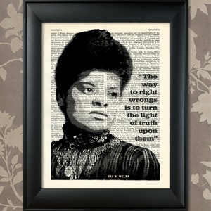 Ida B Wells Quote, Ida B Wells Print, Ida B Wells Art, Black History ...