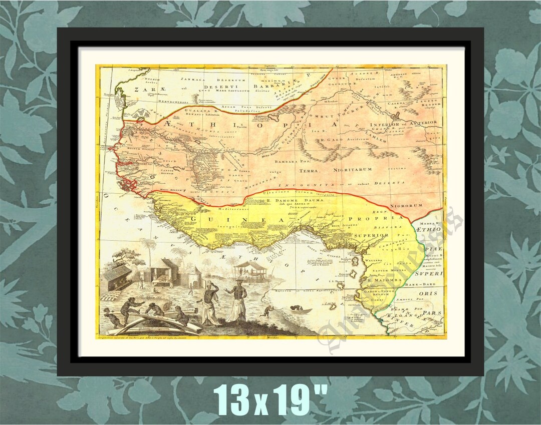 The Map of Shame 2, 1743 West Africa Map, Slave-trade Ports, Black ...