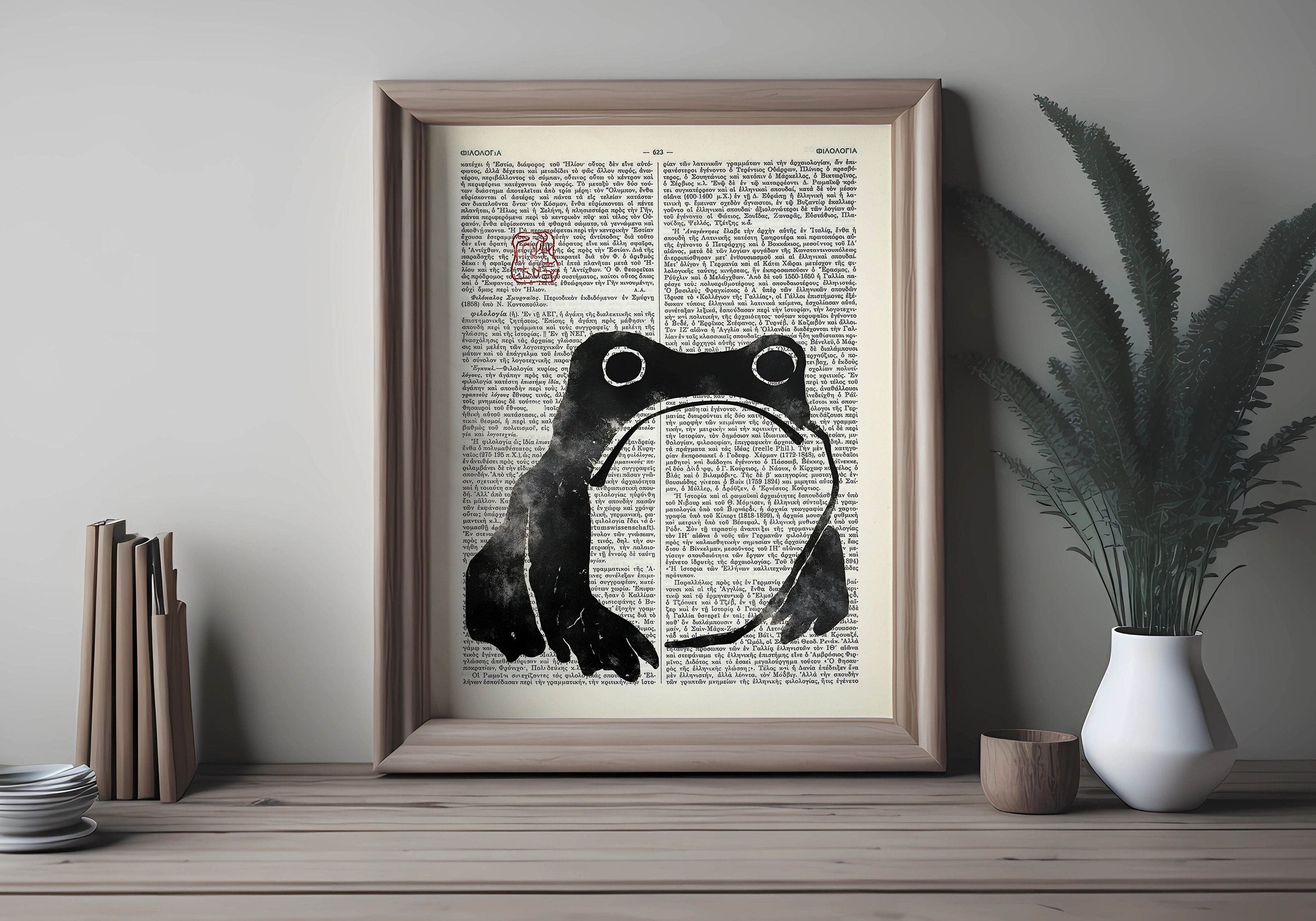 Majumoto Hoji Frog Poster Toad Print Meika Gafu Decor Gift for Her ...