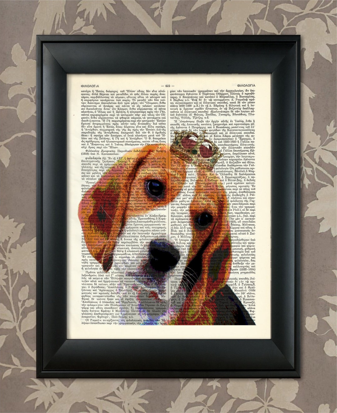 Beagle, Beagle Portrait, Beagle Print, Beagle Art, Beagle Wall Art, Pet ...