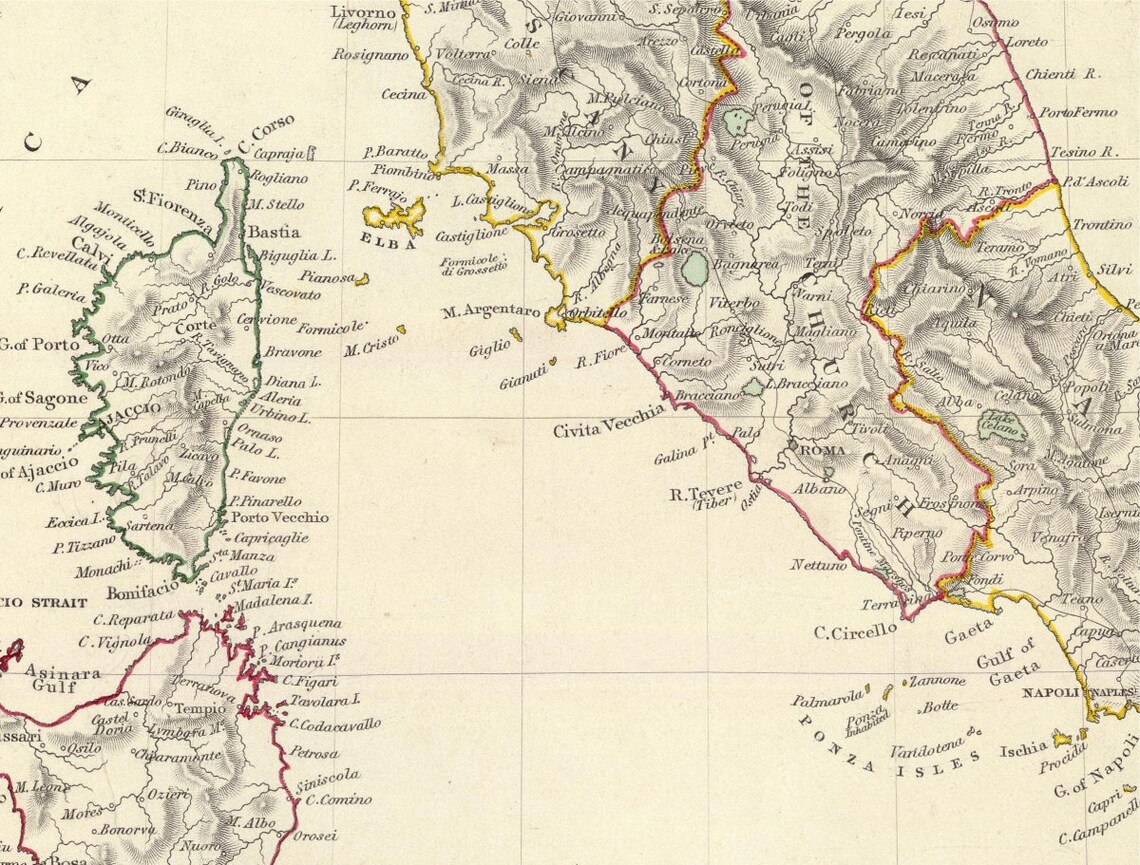 Italy 1840 Before Unification of the Various States Italian - Etsy