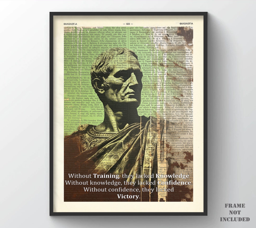 Julius Caesar Quote Print Philosophical Saying Philosophy Poster Roman ...