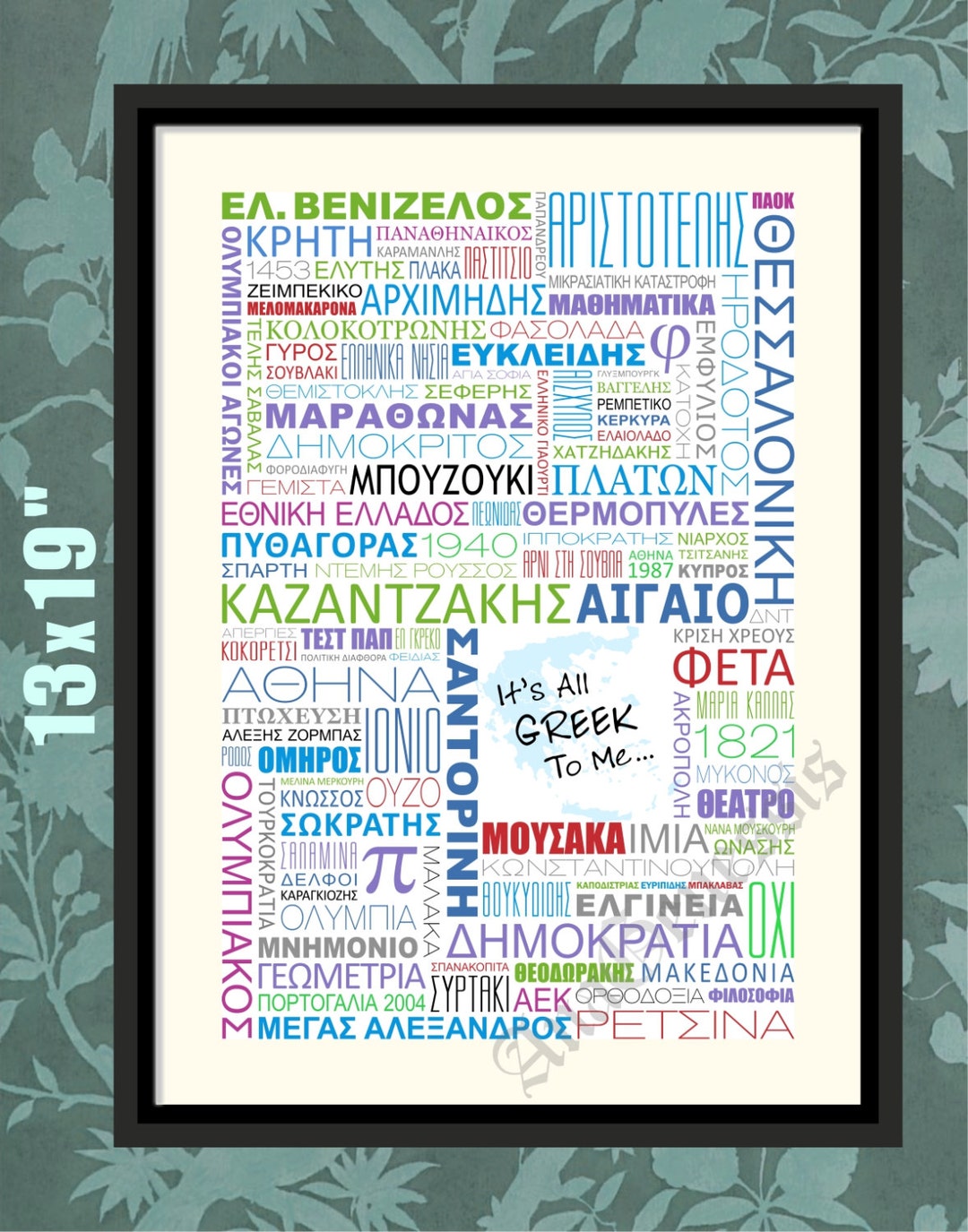 My Greece, It's All Greek to Me, Greek Print, Greek Art, Greek Wall Art ...